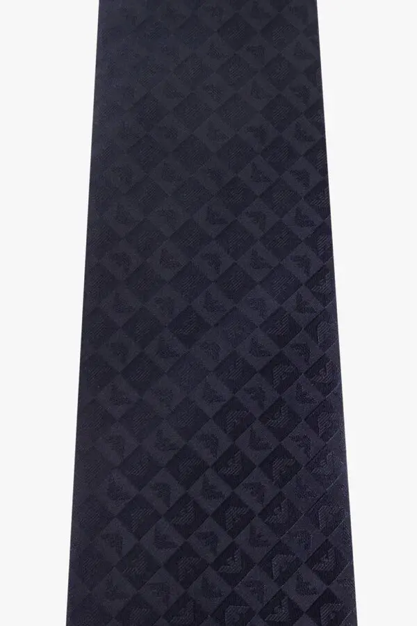 Emporio Armani Jacquard Pattern Pointed Tip Tie