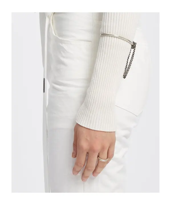ANN DEMEULEMEESTER Hoop Ring With Embossed Logo
