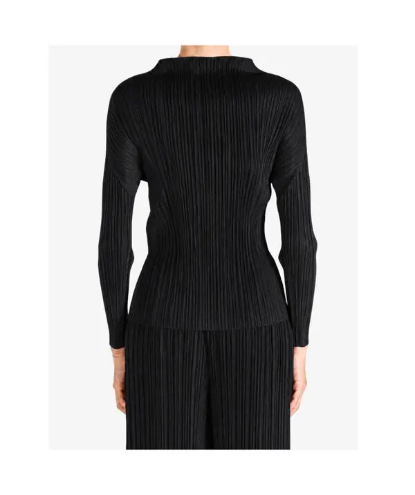 PLEATS PLEASE BY ISSEY MIYAKE Mock Neck Long Sleeve Shirt