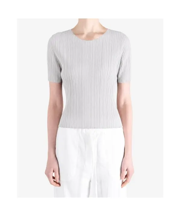 PLEATS PLEASE BY ISSEY MIYAKE Short-sleeved Crewneck T-shirt