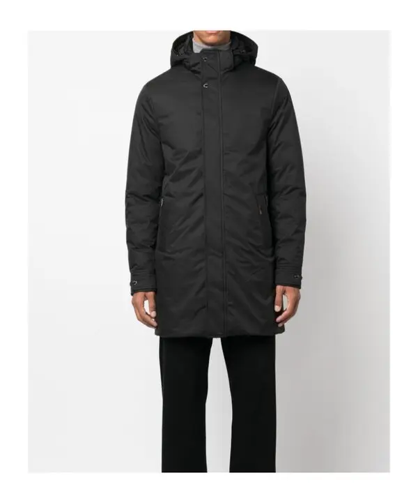 MOORER Vermont Hooded Down Jacket - Black