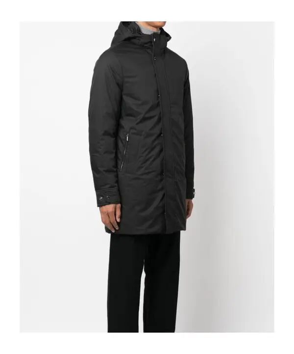 MOORER Vermont Hooded Down Jacket - Black