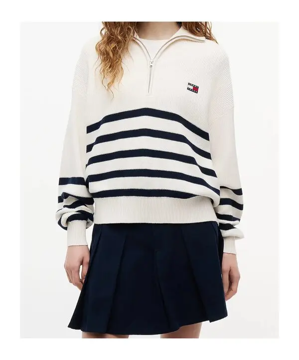 Tommy Hilfiger Striped Quarter-zip Sweater