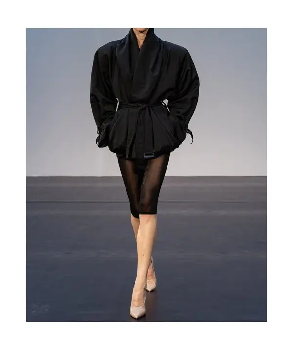 Magda Butrym Draped Collar Cotton-silk Blend Jacket