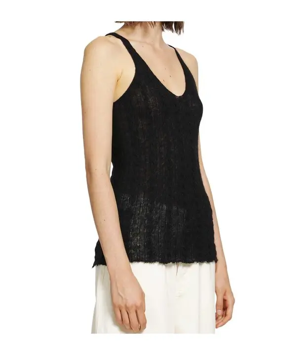 HAIKURE Lois Ribbed Knit Semi-sheer Tank Top