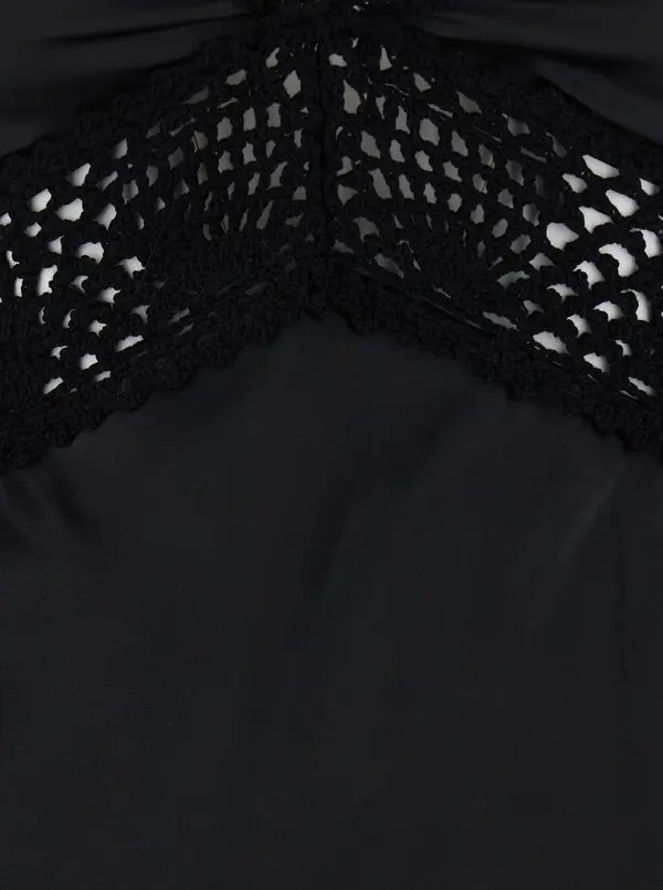 SEMICOUTURE Semi Couture Jacinta Long Dress With Crochet