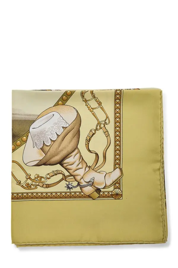 Hermès Multicolor 'présentation De Chevaux' Silk Scarf 90