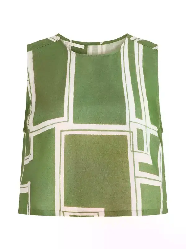 MARIE OLIVER Fallon Geometric Print Top