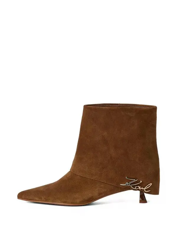 Karl Lagerfeld Pasha Fold-over Ankle Boots