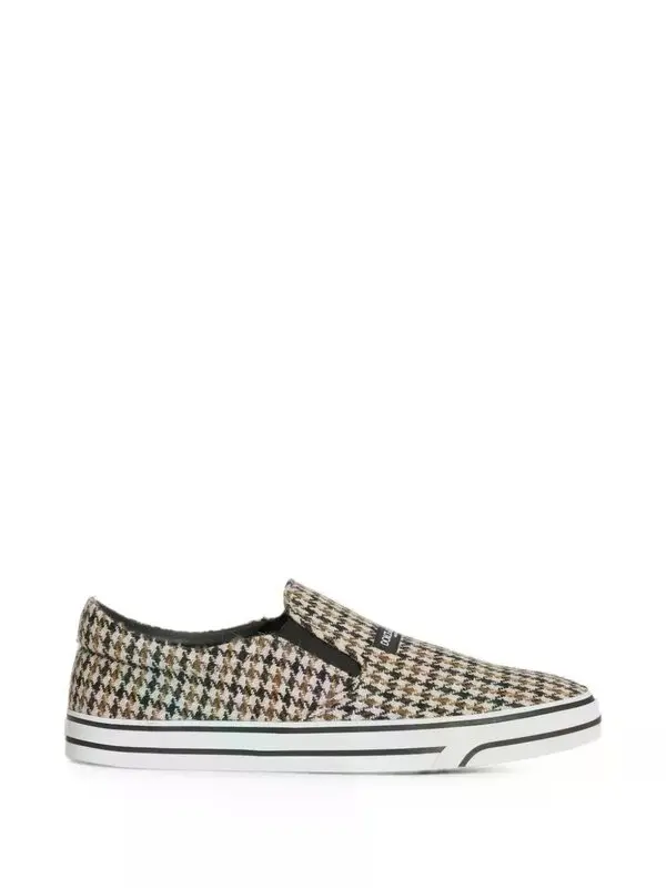 Dolce & Gabbana Houndstooth Wool Dg Sailing Sneakers - Neutrals
