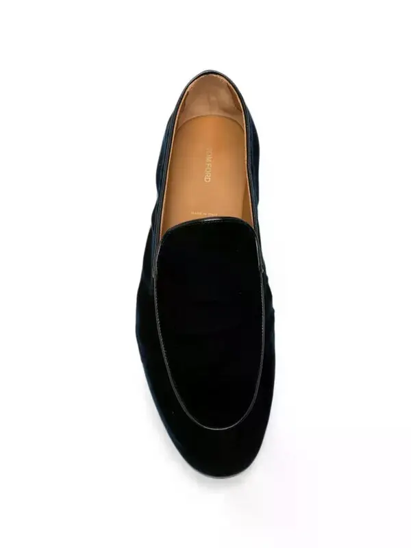 TOM FORD Piped Velvet Loafers