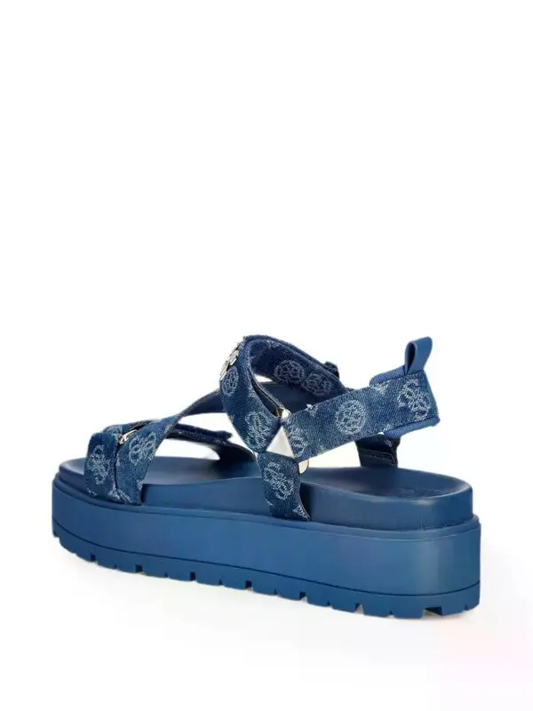Guess Monogram-print Platform Sandals