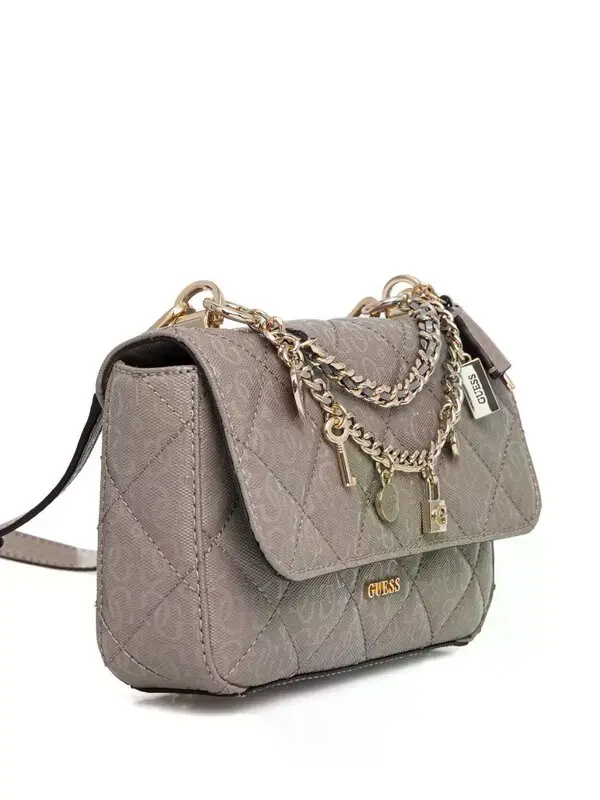 Guess Libby Quilted Shoulder Bag - Neutrals
