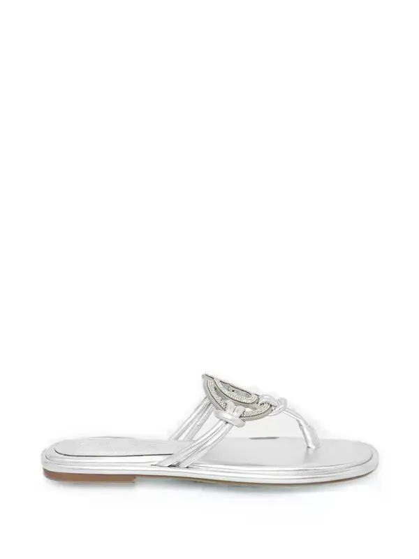Guess Crystal-embellished Logo Plaque Flip Flops