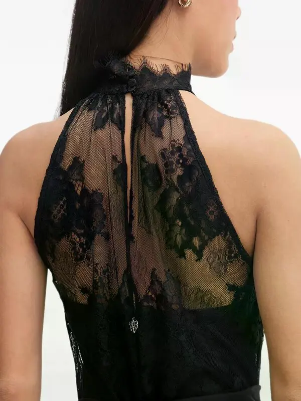 ANIYE BY Noa Lace-overlay Tiered Maxi Dress - Black