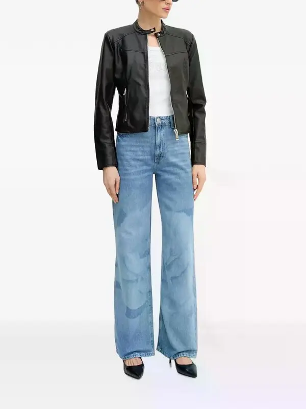 Guess Laser-print Wide-leg Jeans