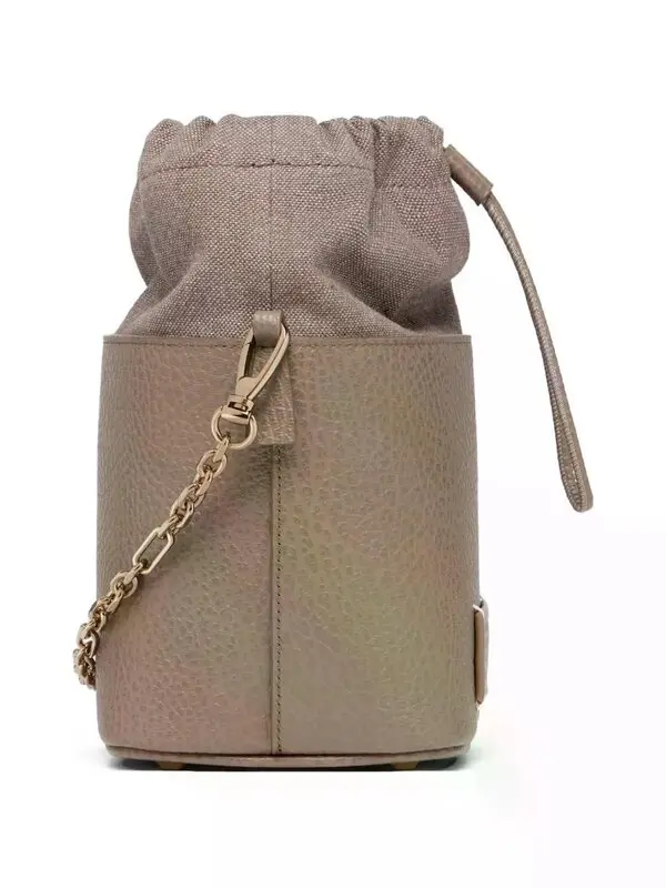 MAISON MARGIELA 5ac Grainy Leather Bucket Bag - Neutrals