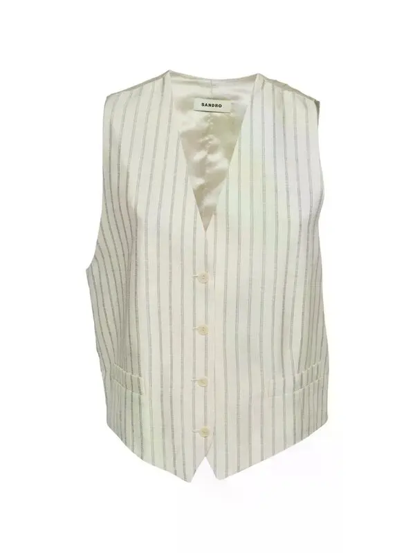 Sandro Pinstripe Sleeveless Vest