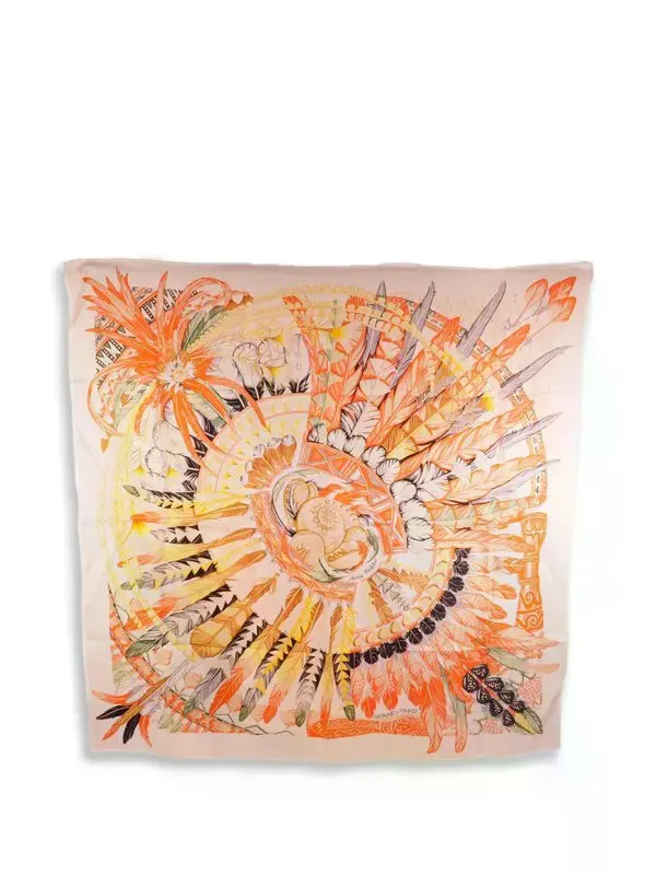 Hermès Danse Pacifique Square-shape Scarf - Neutrals