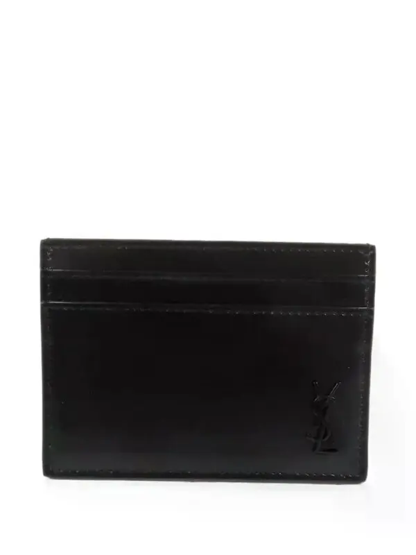 Saint Laurent Tiny Cassandra Card Case - Black