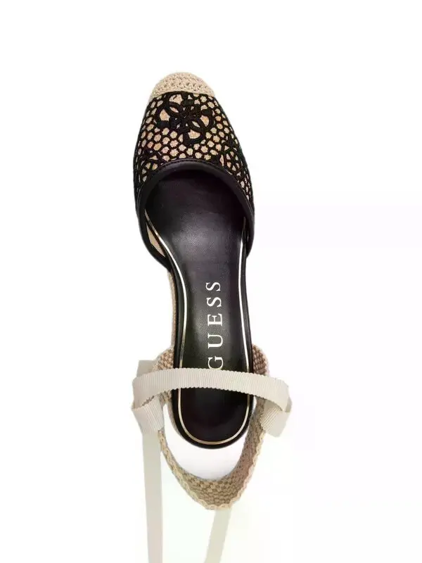 Guess Cheyin Lace-panelled Wedge Espadrilles