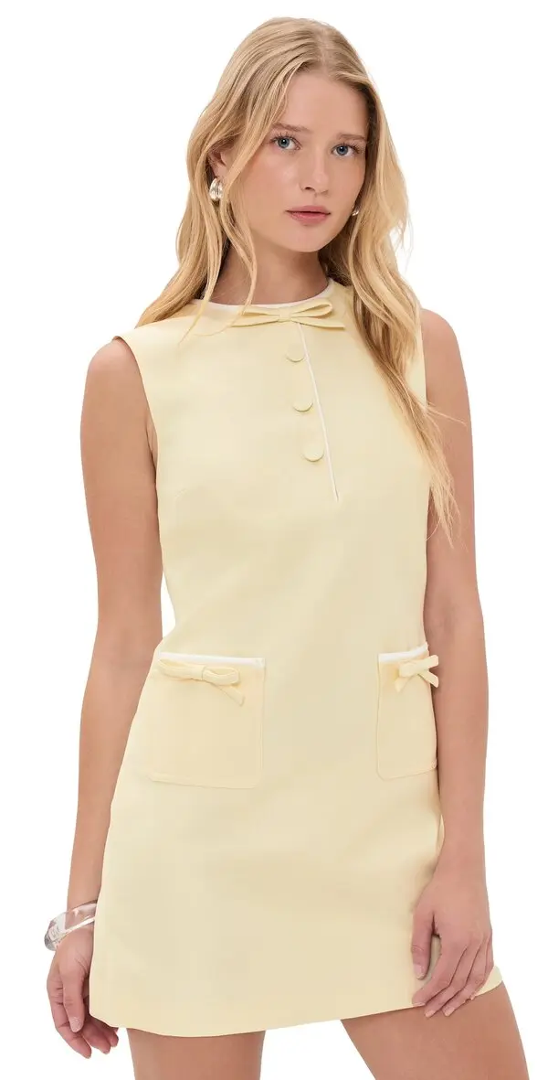 SELF-PORTRAIT Taffeta Bow Mini Dress