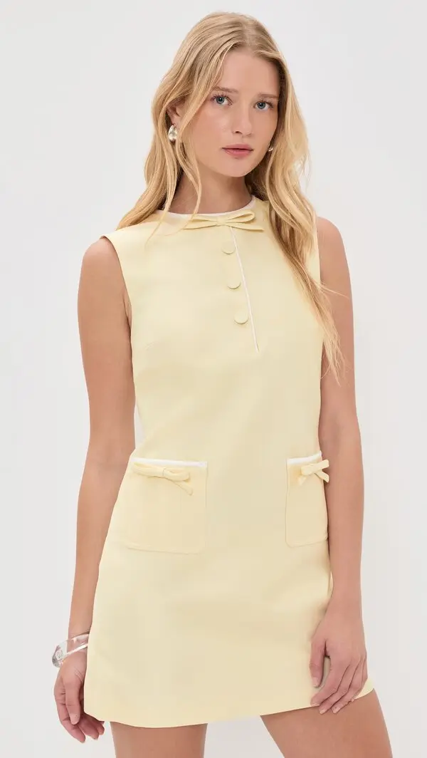 SELF-PORTRAIT Taffeta Bow Mini Dress