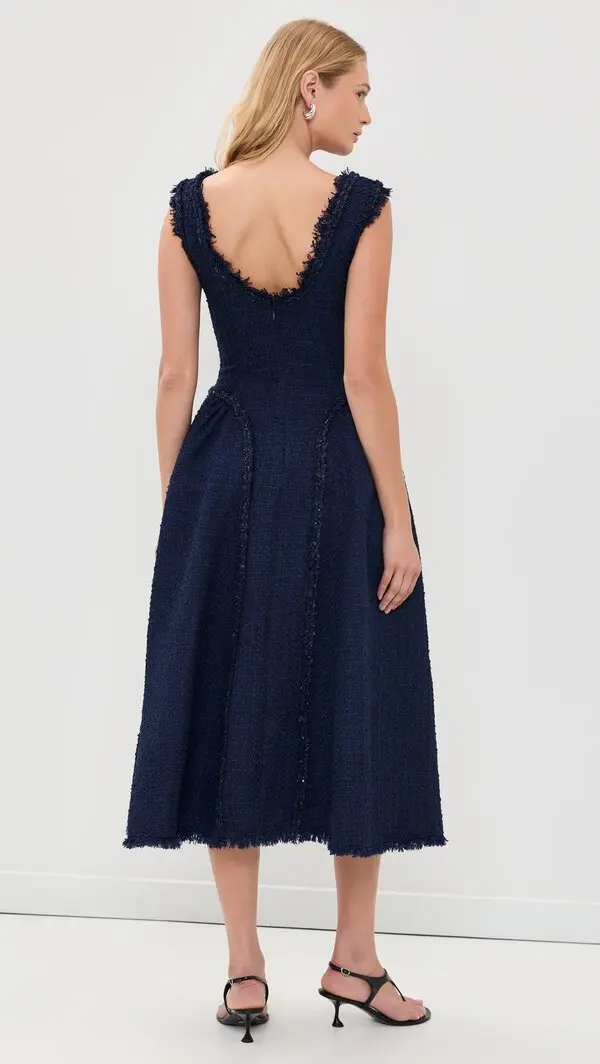 SELF-PORTRAIT Boucle Midi Dress