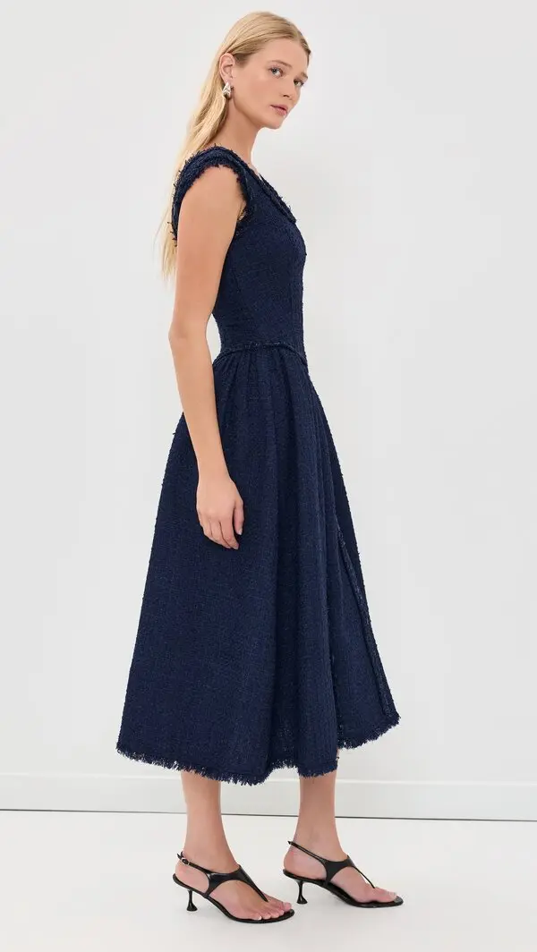 SELF-PORTRAIT Boucle Midi Dress