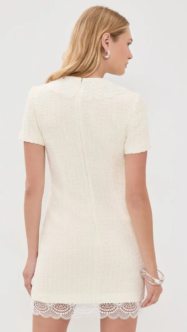SELF-PORTRAIT Lace Trim Mini Dress