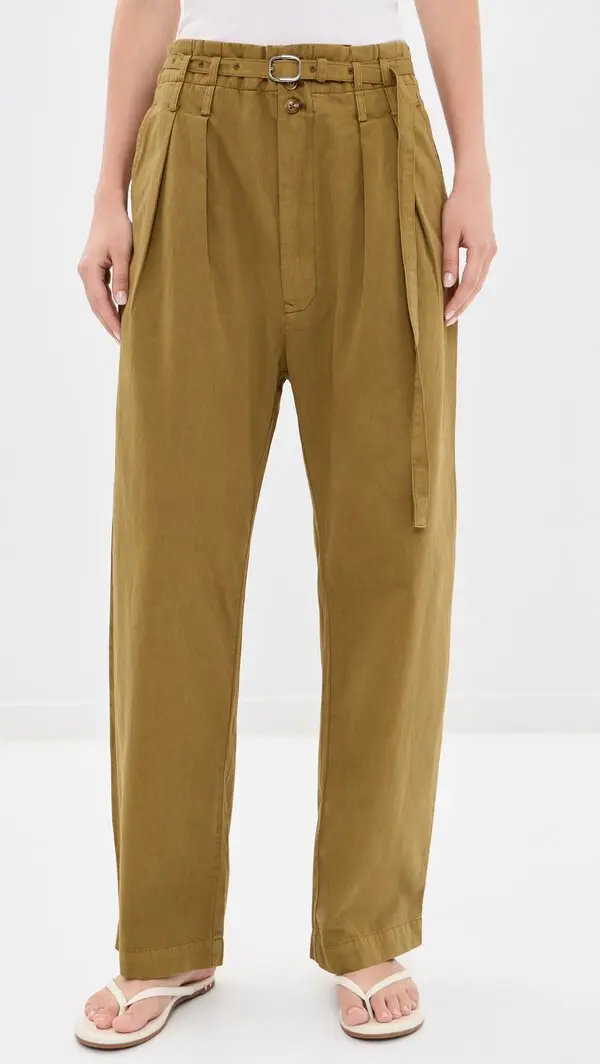 Roucha Keaton Cotton Twill Belted Pants