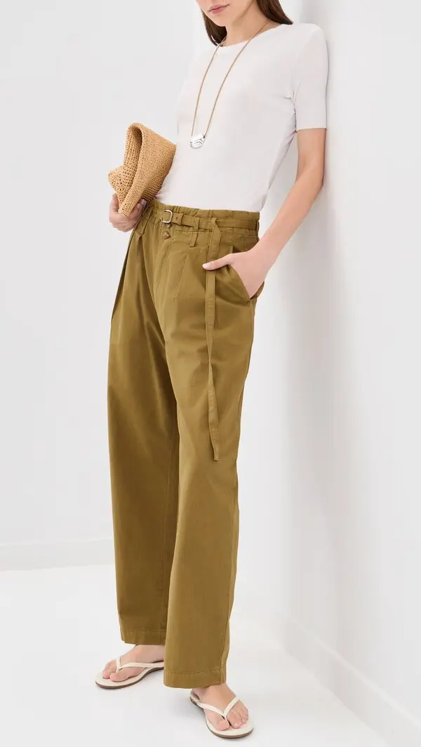 Roucha Keaton Cotton Twill Belted Pants