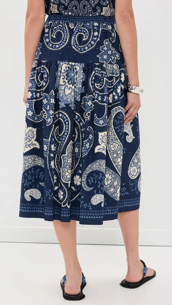 Sea Emelina Print Midi Skirt