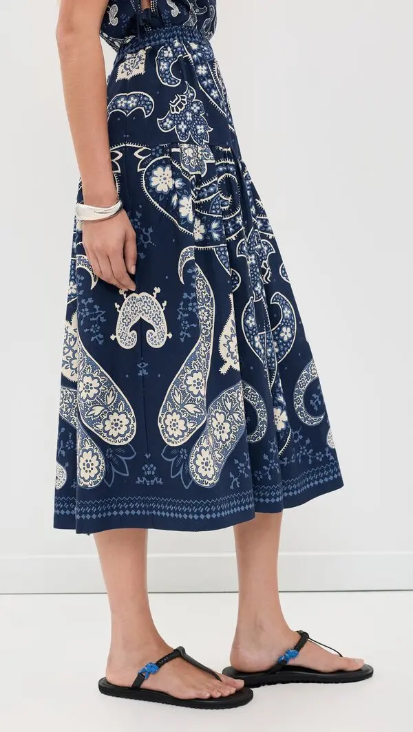 Sea Emelina Print Midi Skirt