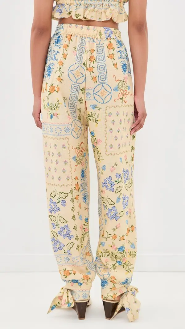 Agua Bendita Zaida Embroidered Pants
