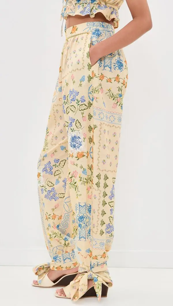 Agua Bendita Zaida Embroidered Pants
