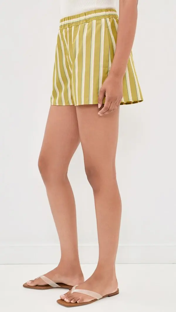 LA LIGNE Striped Poplin Shorts