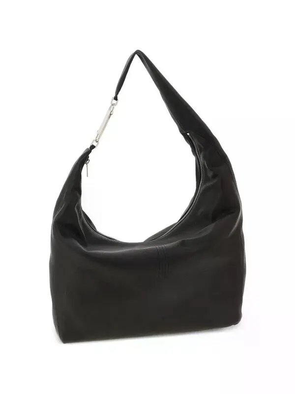 Rick Owens Hammered Leather Shoulder Bag - Black