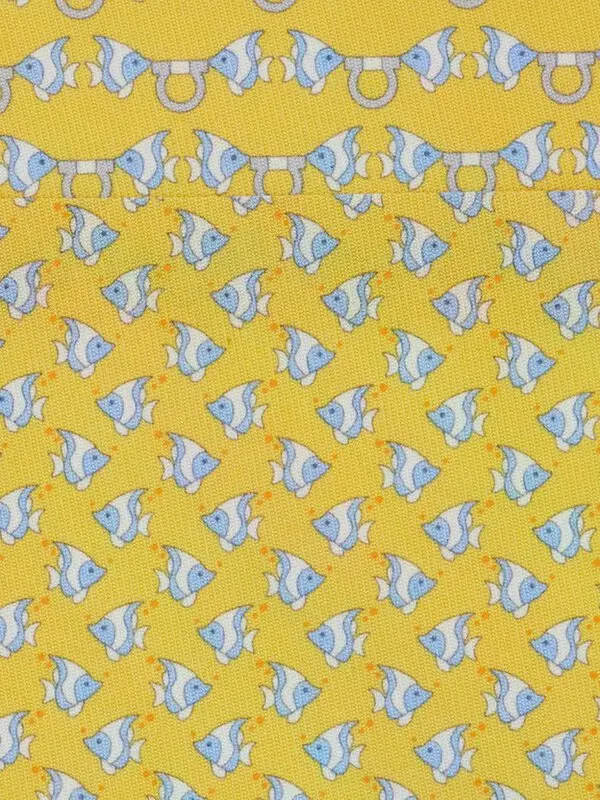 FERRAGAMO Mini Fish-print Silk Neck Tie