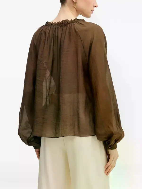 Guess Ruffled Tie-fastening Blouse