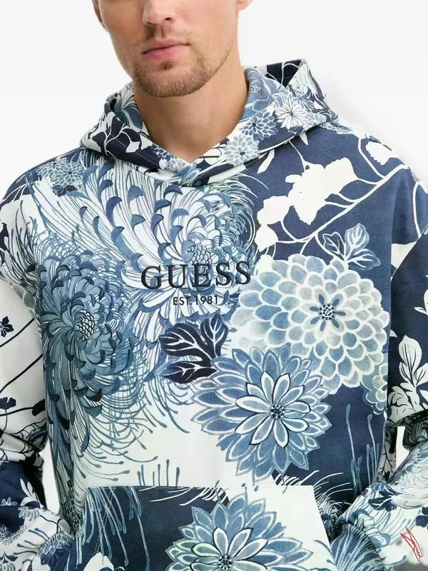 Guess Floral Print Hoodie