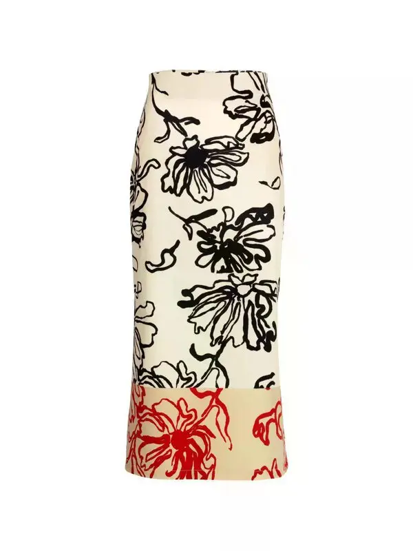 Silvia Tcherassi Atira Floral-print Midi Skirt