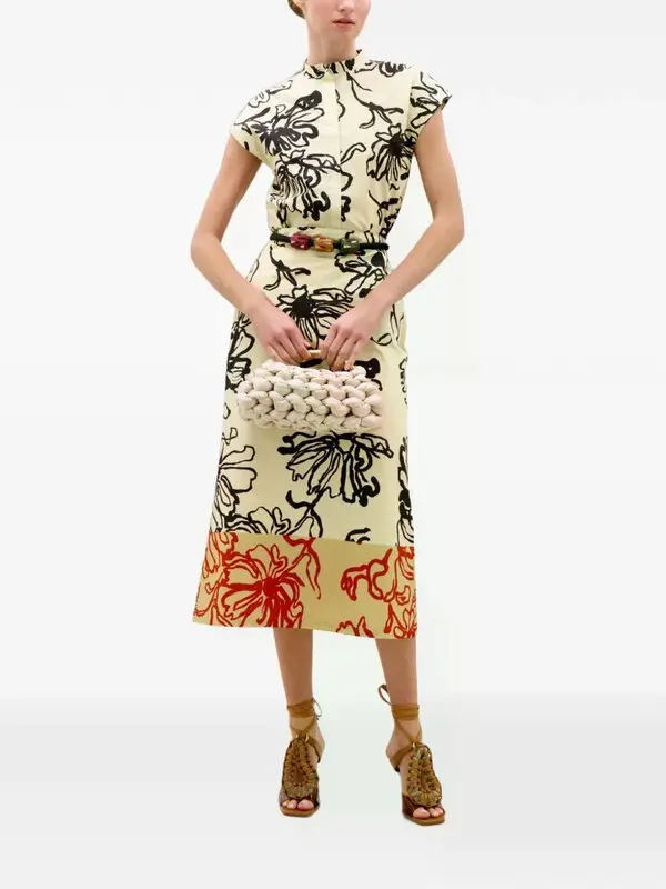 Silvia Tcherassi Atira Floral-print Midi Skirt