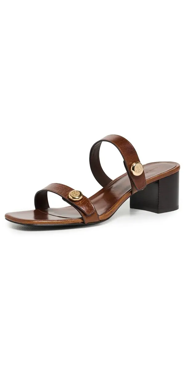 Tory Burch Romy City Sandals - Deep Cuoio