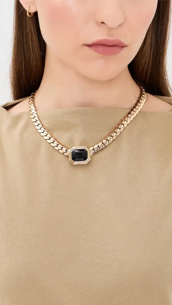 Ettika Emerald Deco Necklace