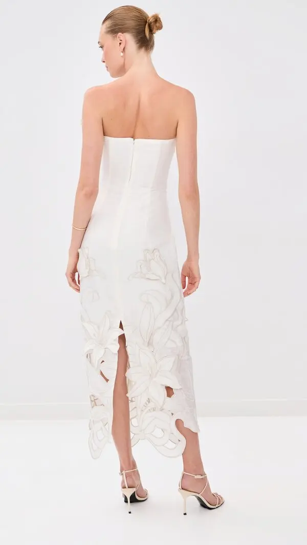 LEO LIN Rayna Applique Bustier Maxi Dress