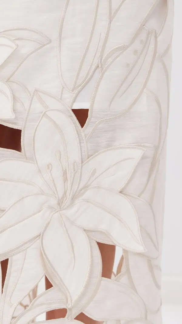 LEO LIN Rayna Applique Bustier Maxi Dress