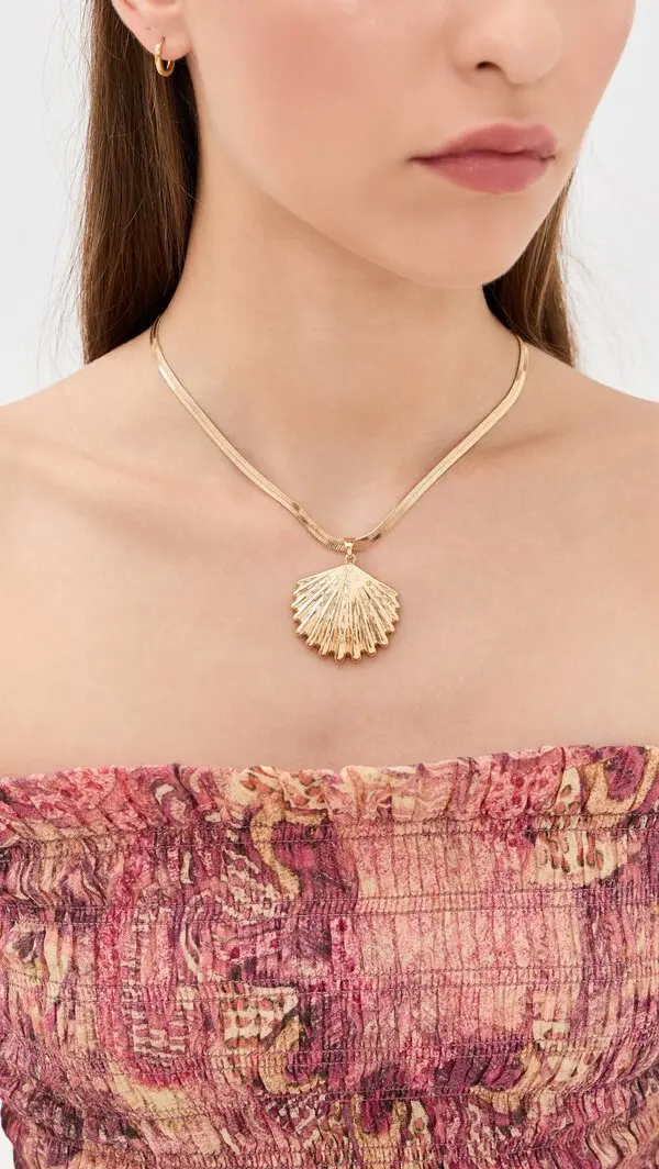 Ettika Herringbone Shell Necklace