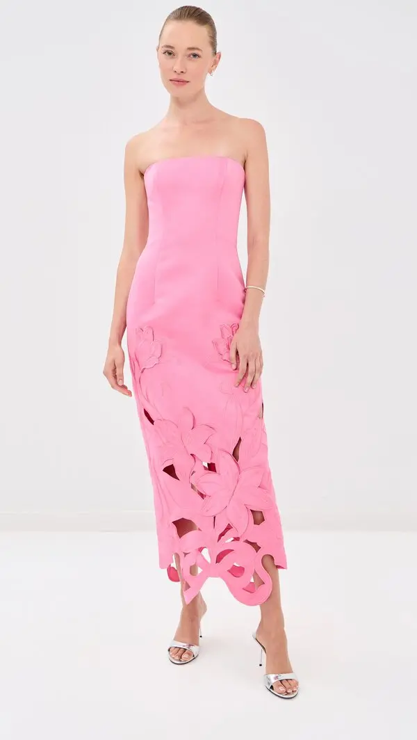 LEO LIN Rayna Applique Bustier Maxi Dress