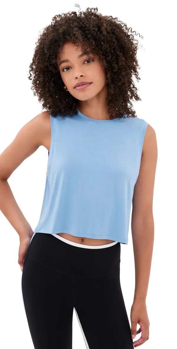 Splits59 Sienna Jersey Tank Top - Skylight